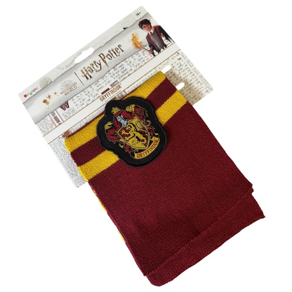 Disguise | Accessories | Harry Potter Gryffindor Scarf Patch Woven Knit ...